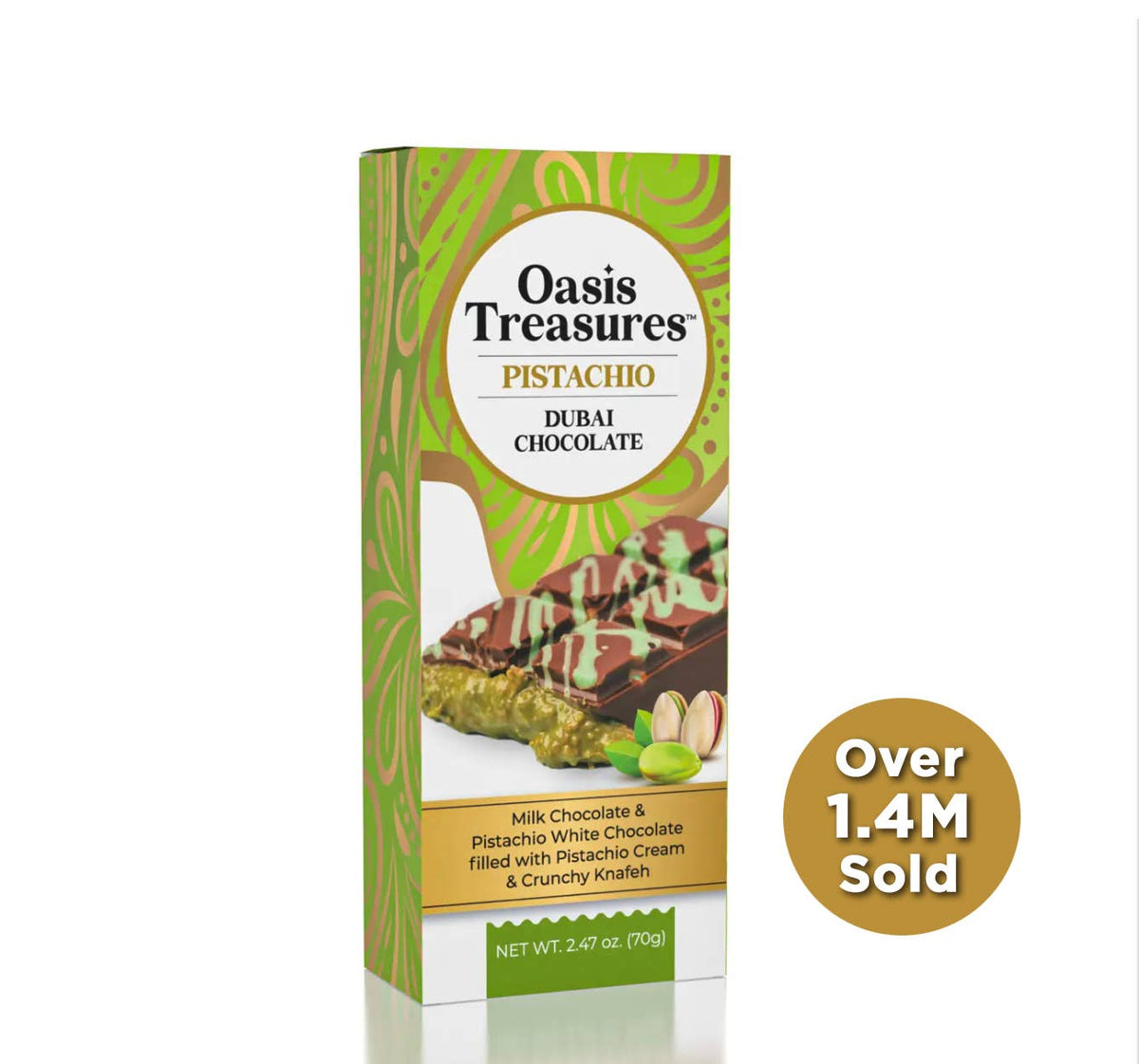 Dubai Chocolate Bar Pistachio by Oasis Treasures in NEW PDQ – Black ...